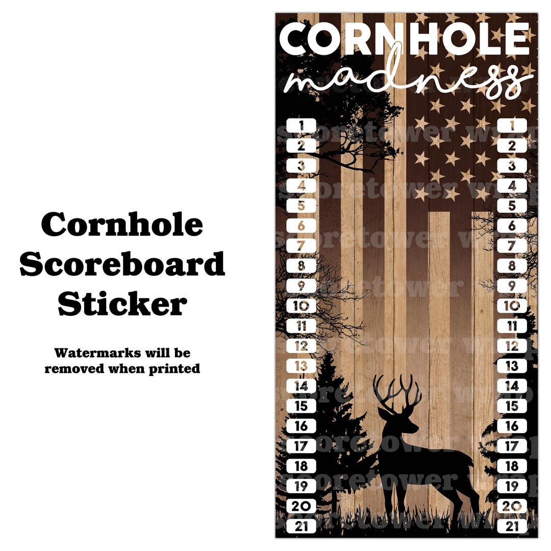 Cornhole Scoreboard Sticker / Waterproof / Cornhole Rules / Scoreboard ...