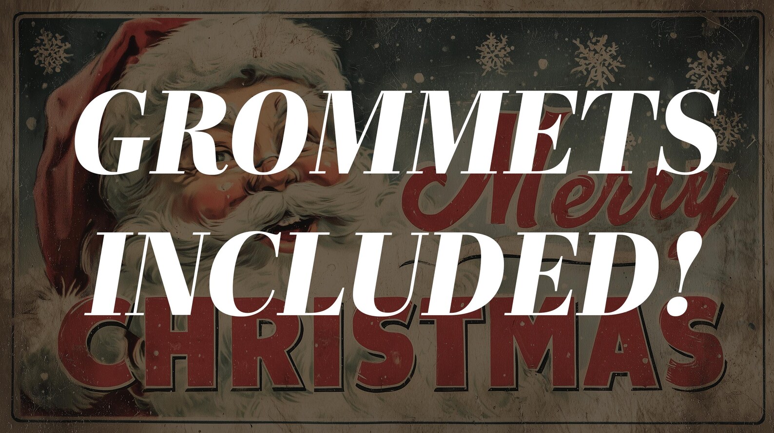 Vintage “merry Christmas” Banner – Retro Christmas Backdrop With Santa ...
