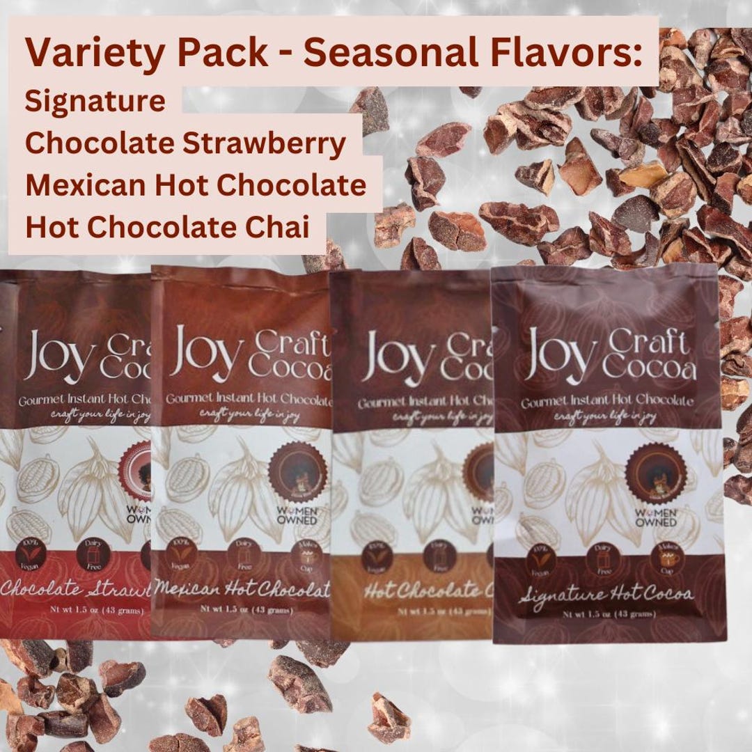 Variety Pack Gift Box | Gourmet Hot Chocolate Sampler | Joy Craft Cocoa ...