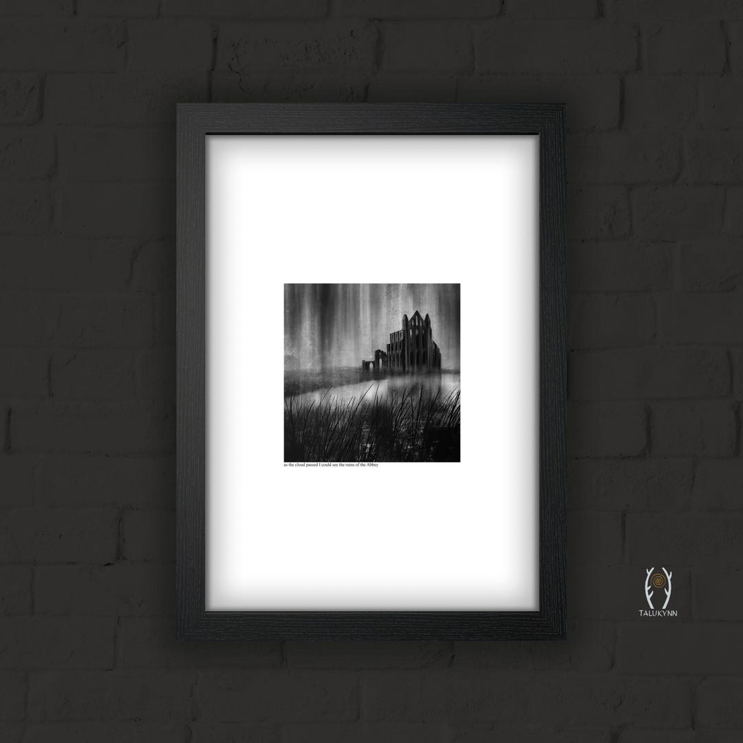 Whitby Abbey Art Print: Dracula Gothic Horror Book Illustration - Etsy
