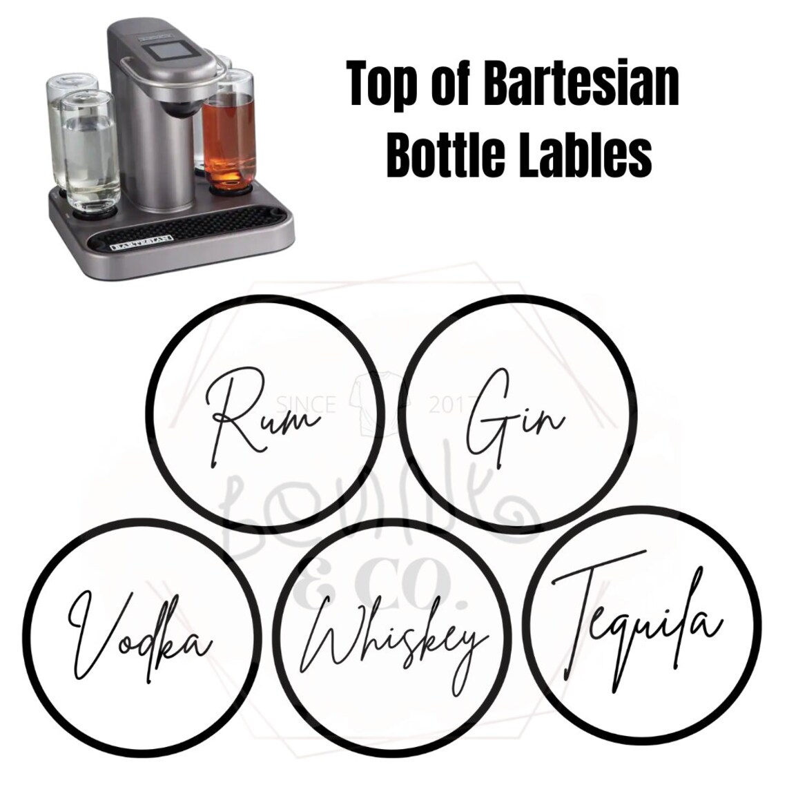 Bartesian Labels Top of Bottles - Etsy