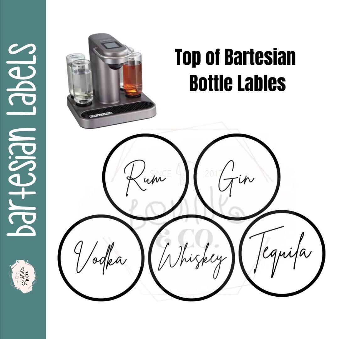 Bartesian Labels - Top of Bottles - Etsy