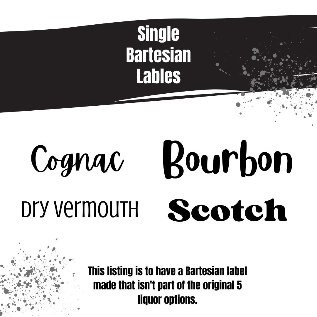 Single Bartesian/bev Labels - Etsy