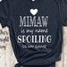 Mimaw is My Name Funny Maw Shirt Gifts for Grandmother Best Birthday ...