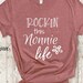 Rockin This Nonnie Life Tshirt Gift for Grandmother - Funny Nonnie ...