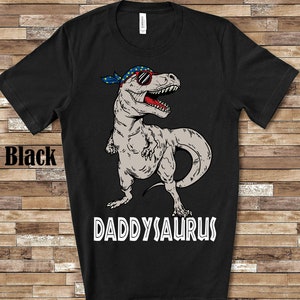 Daddysaurus Tyrannosaurus Rex Dinosaur Father Tshirt - Unique Christmas ...