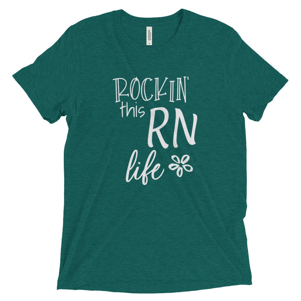 Rockin This Life Cute RN Tshirt Gift for Nurse Appreciation RN | Etsy