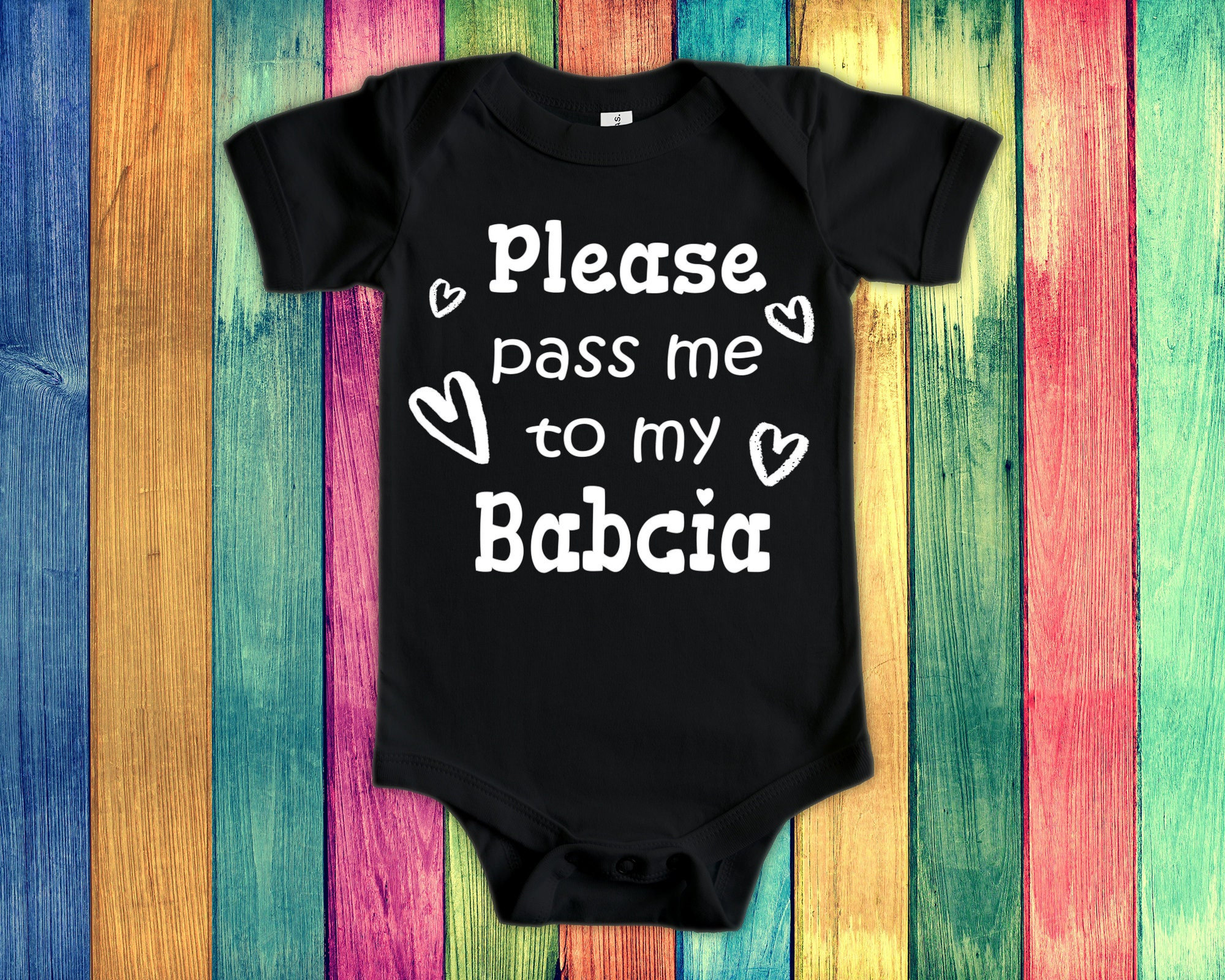 Pass Me to Babcia Cute Grandma Baby Bodysuittshirt or Toddler - Etsy