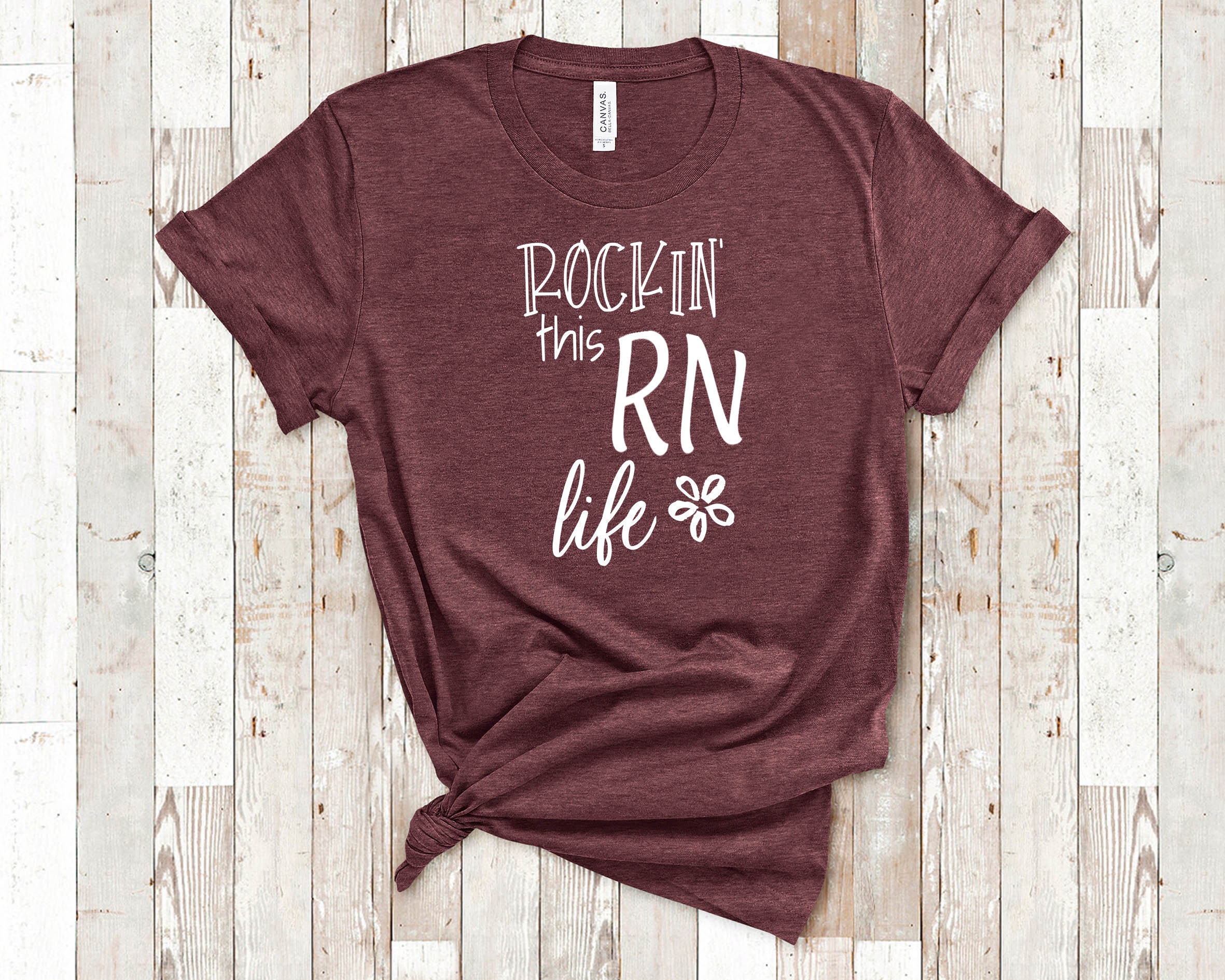 Rockin This Life Cute RN Tshirt Gift for Nurse Appreciation RN | Etsy