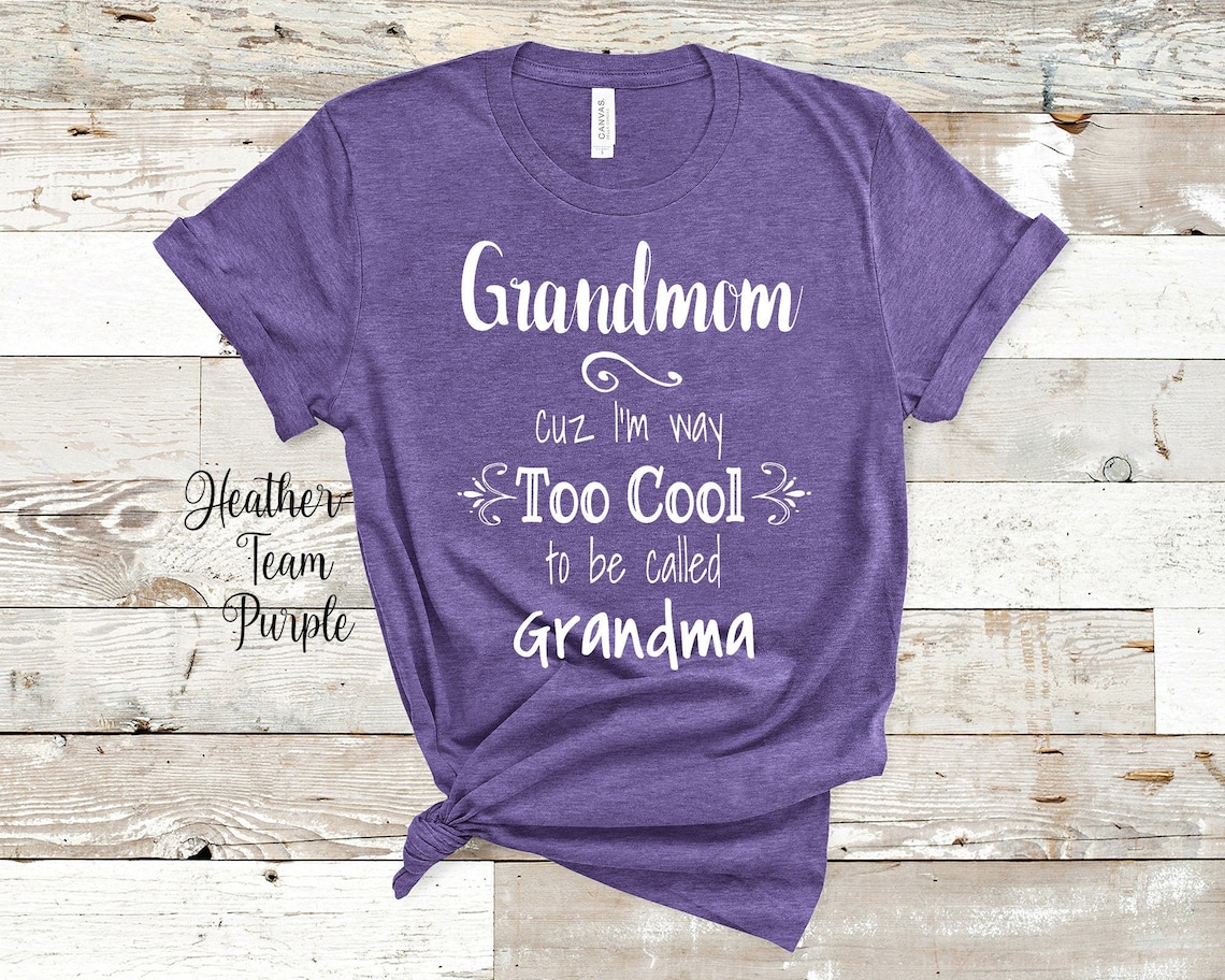 Too Cool Grandmom Grandma Tshirt Special Grandmother Gift Idea for ...