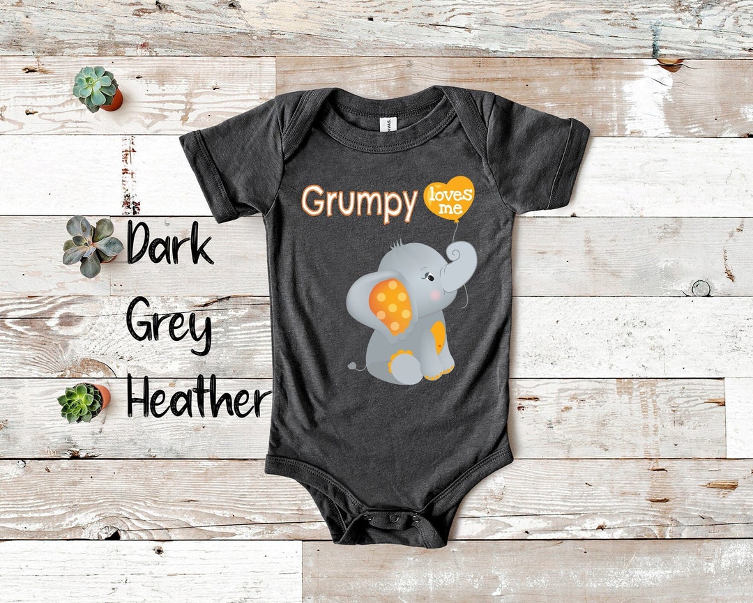 Grumpy Loves Me Süßer Opa Name Baby Body Unikat Großvater Geschenk für ...
