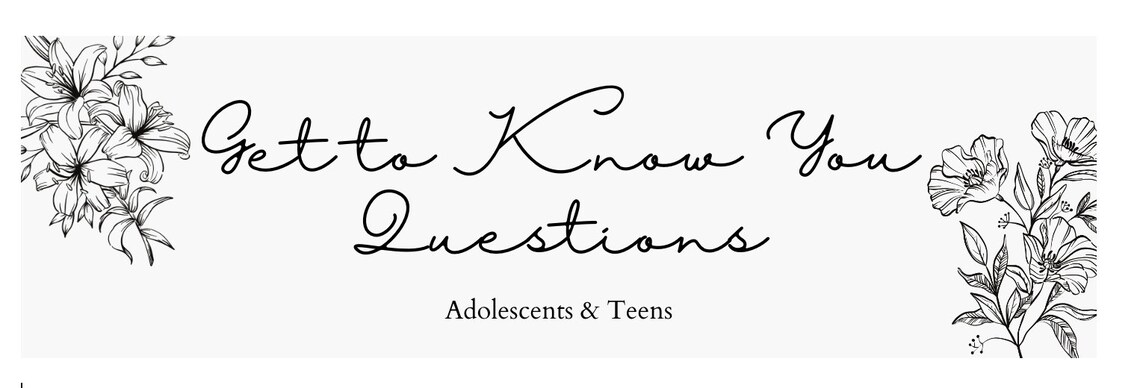 Premade Therapy Questions for Teens - 20 Rapport-building Questions for ...