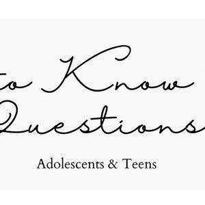 Premade Therapy Questions for Teens - 20 Rapport-building Questions for ...