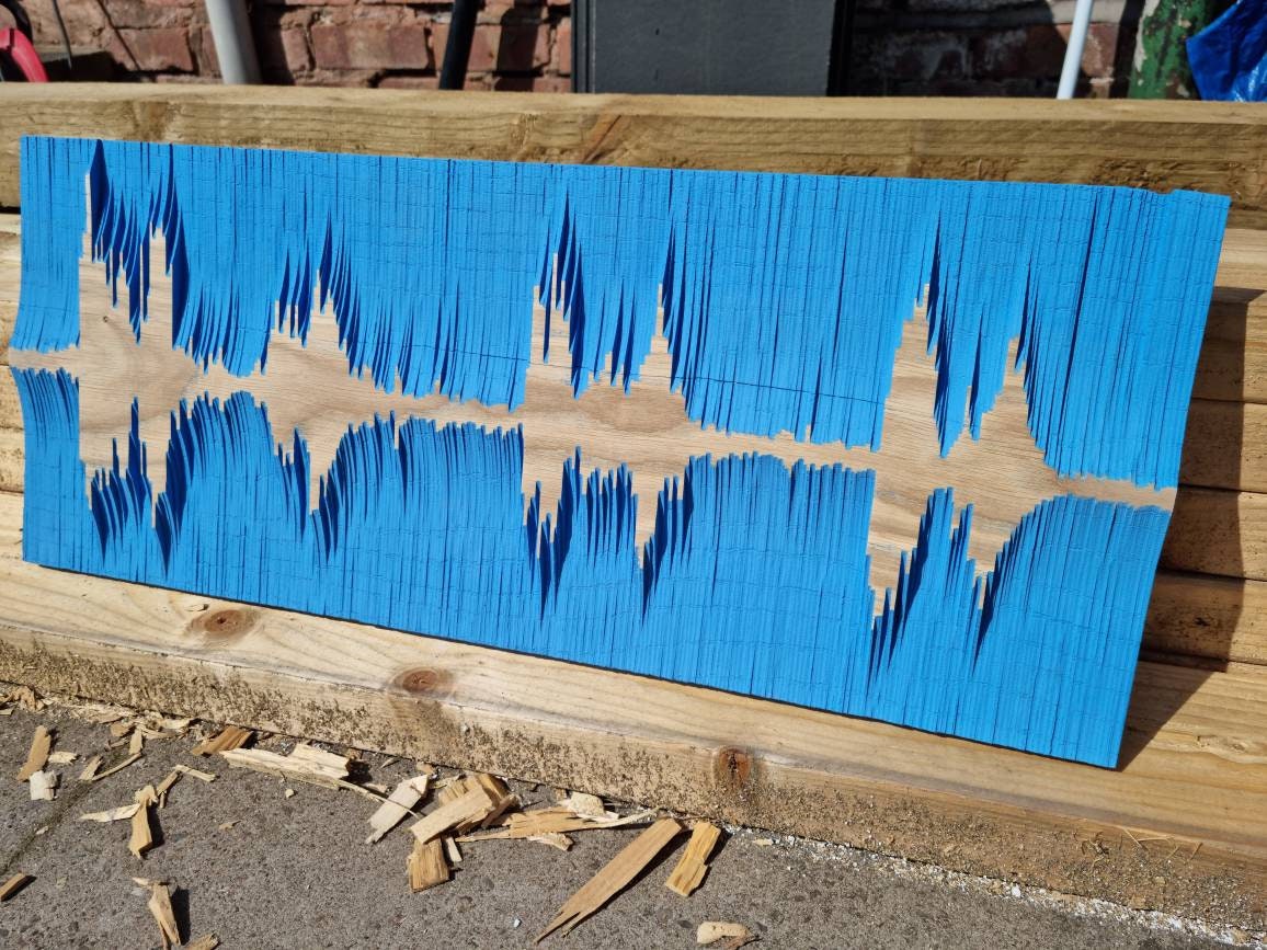 Custom Soundwave Wall Art, Personalised Wood Music Gift, Voice Wave ...