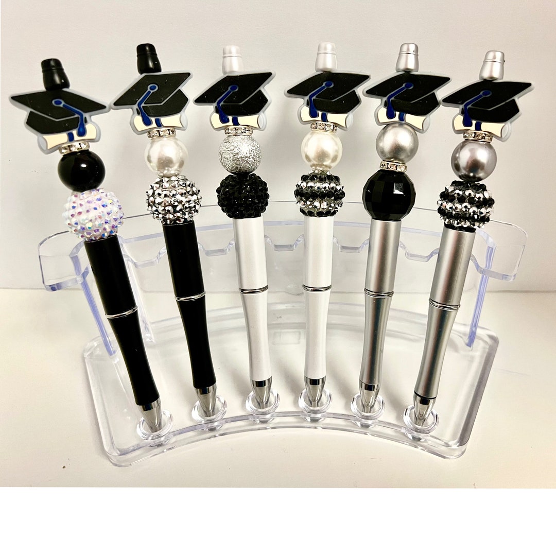 Graduation Pen With Cap – Handmade Beaded Planner & Desk Pen, Unique ...