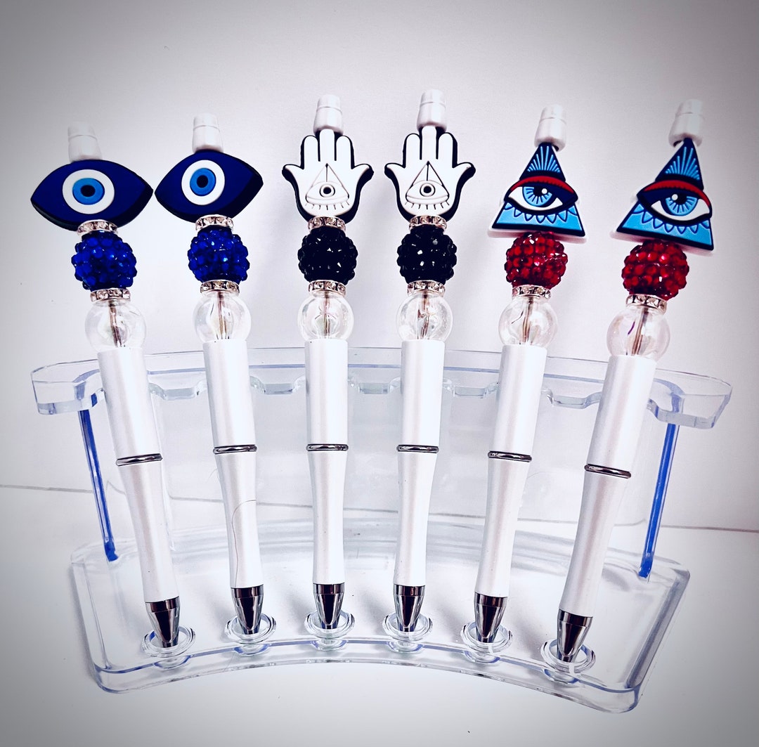 Evil Eye Pens |custom Beaded Pens L Evil Eye and Hand Pens| Rhinestone ...