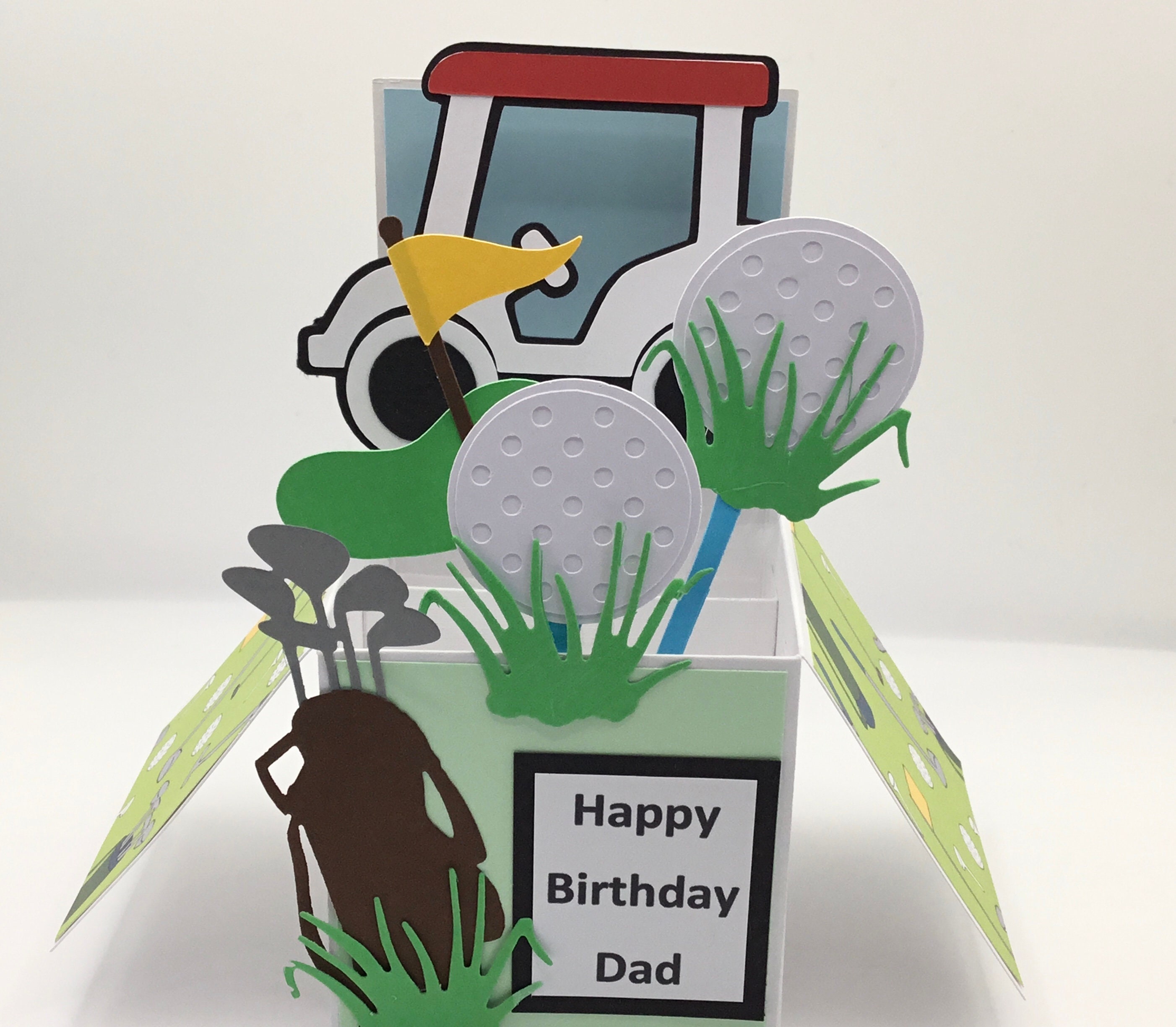 Handmade Golf Personalised Pop up Card - Etsy UK