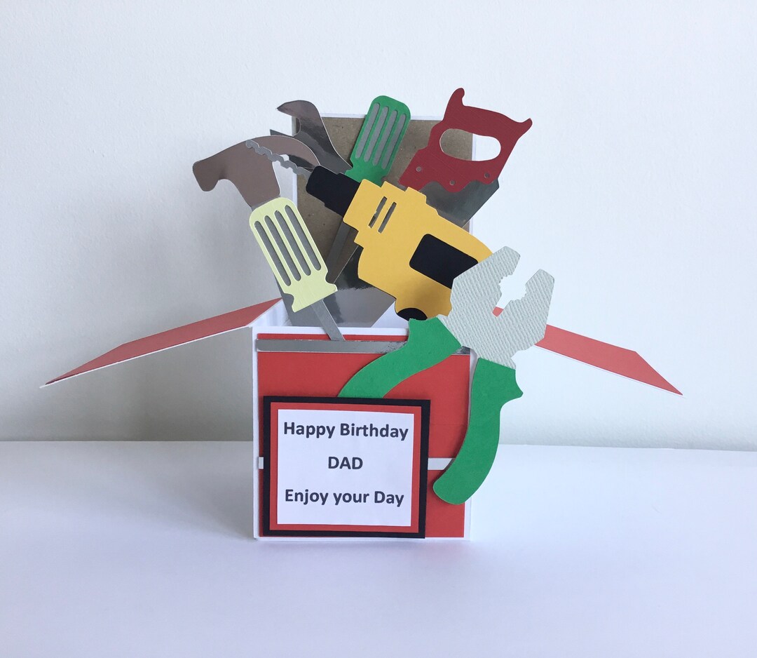 Handmade Tool Box Pop up Card - Etsy UK