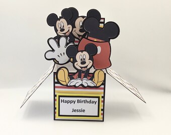 Mickey Mouse Card | Etsy UK