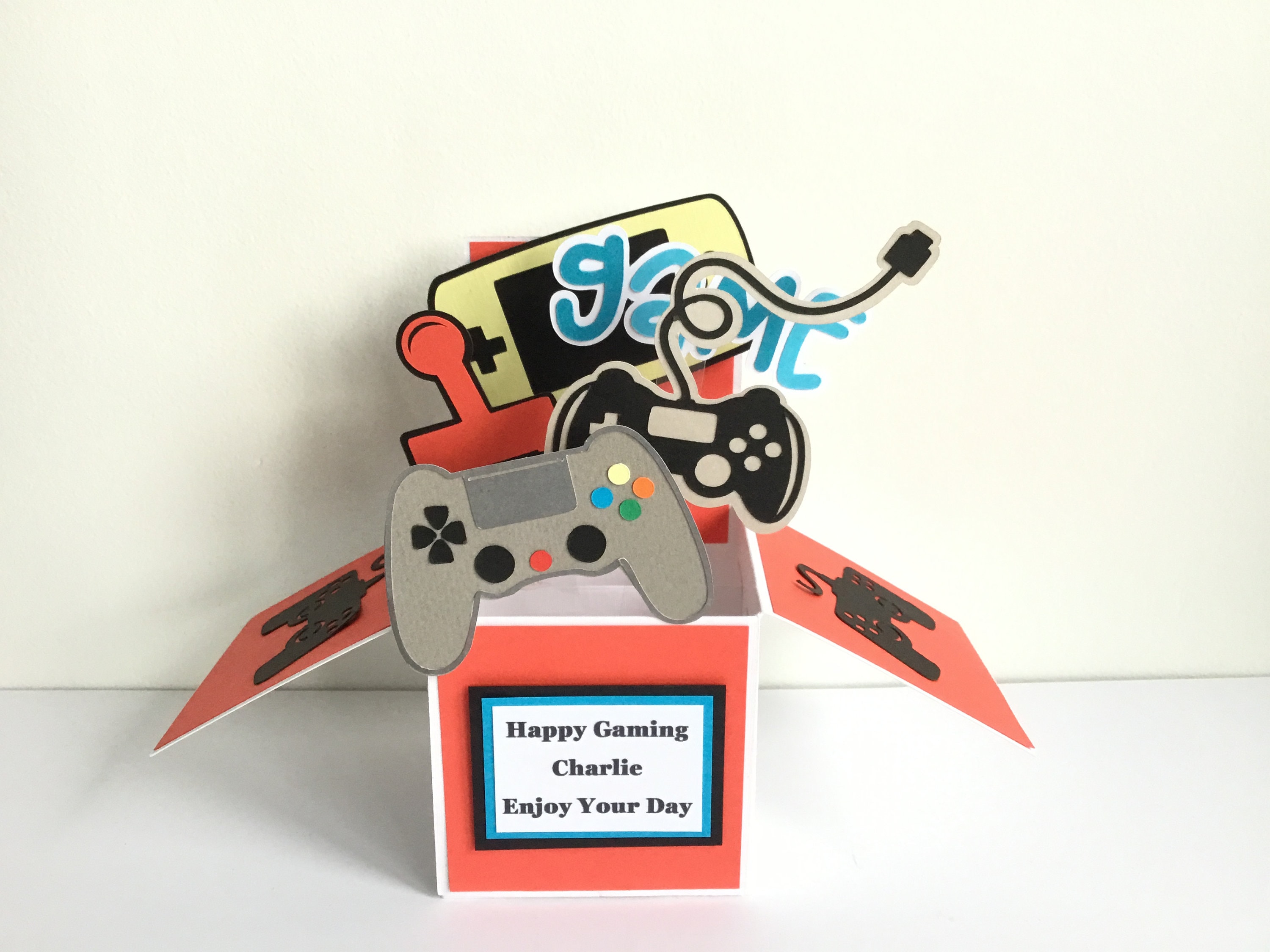Handmade Gaming Pop up Card - Etsy UK