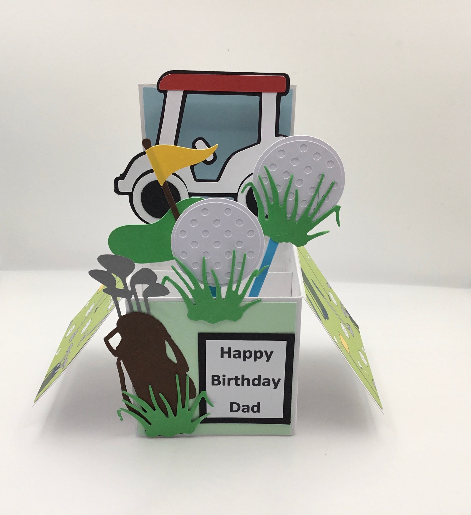Handmade Golf Personalised Pop up Card - Etsy UK