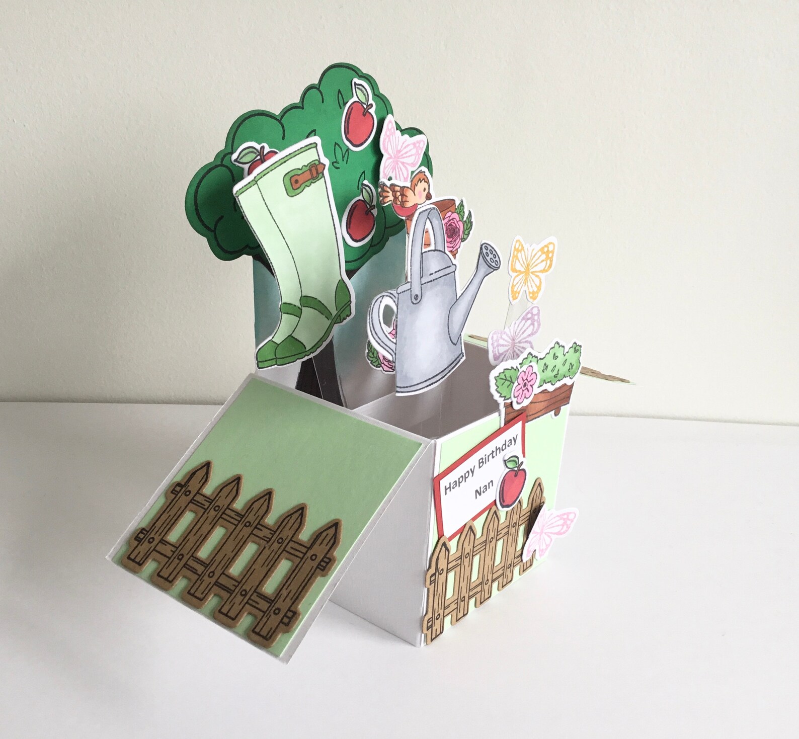 Handmade Gardening pop up card | Etsy