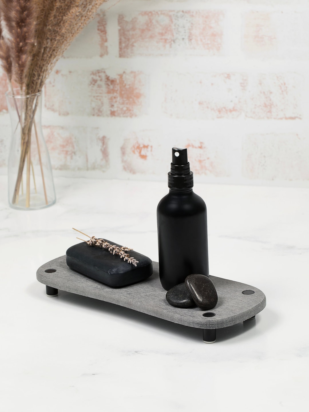 SOAP DISPENSER TRAY | Self-drying Rectangular Soap Bottle| Catchall ...