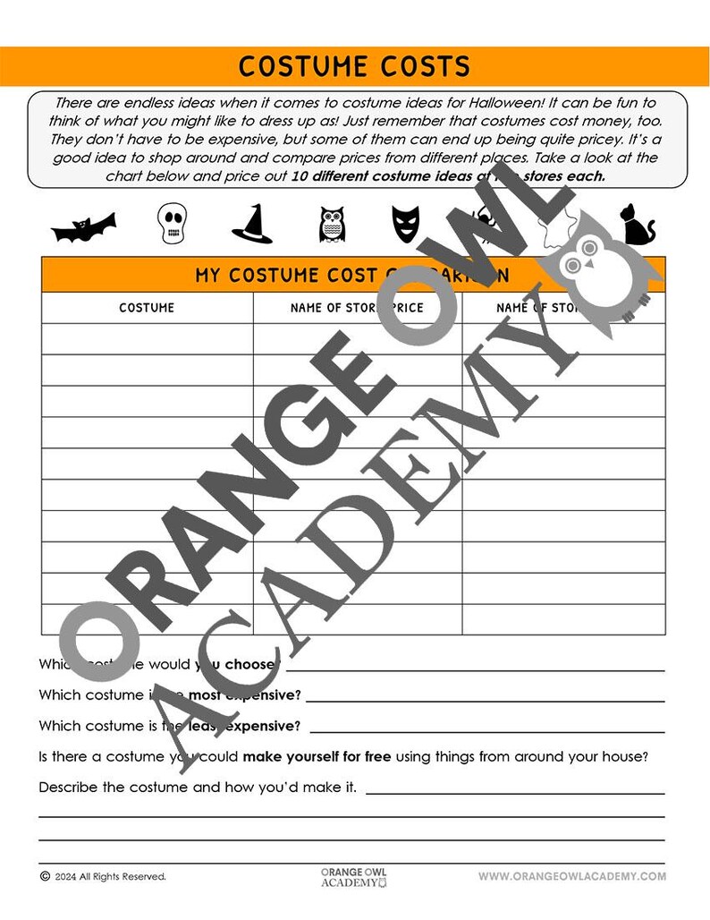 Money Worksheets for Kids - "halloween Set" - 3 Printable Files Digital ...
