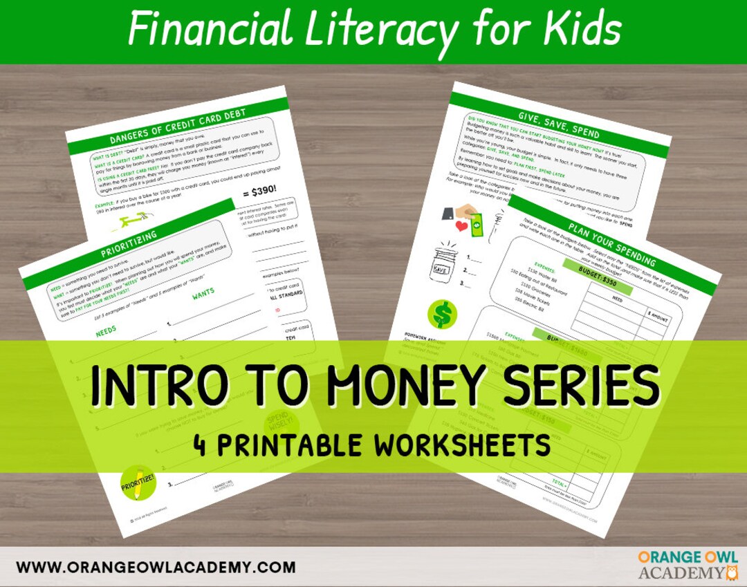 Money Worksheets for Kids - "intro to Money Series" - 4 Printable Files ...