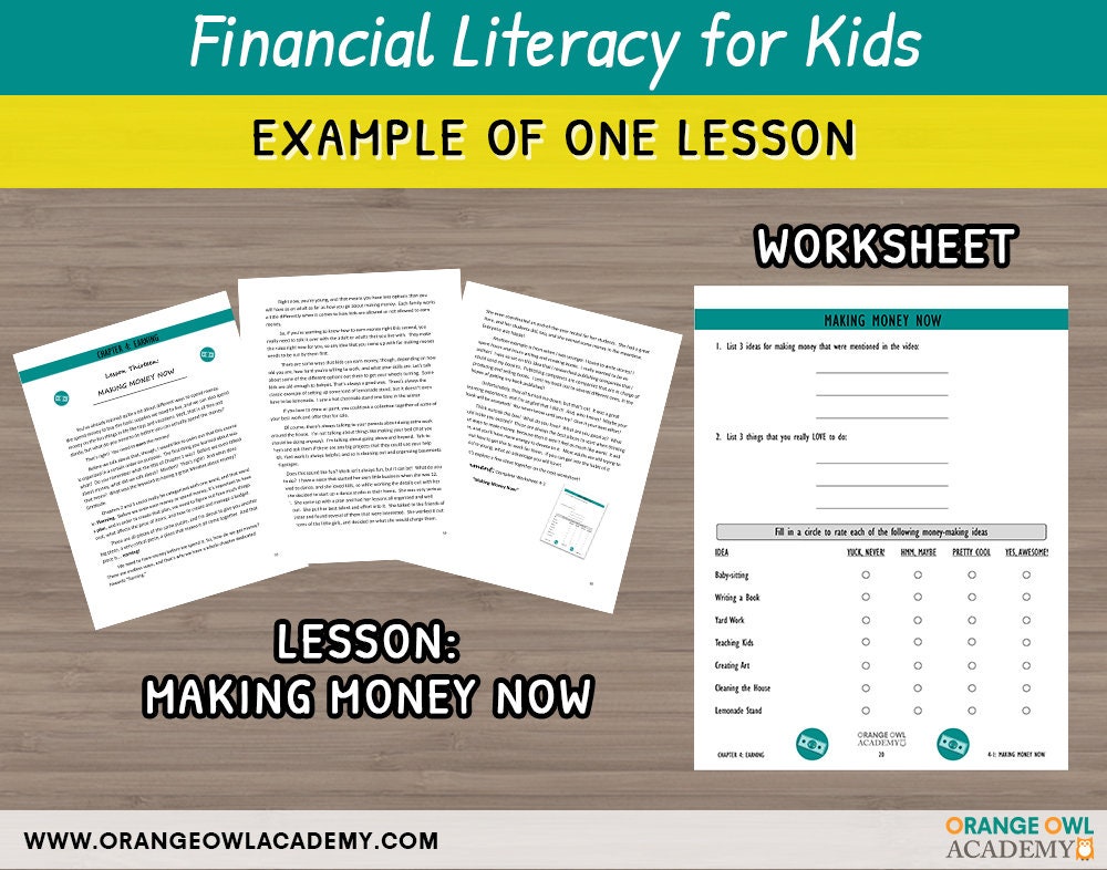 Financial Literacy for Kids Complete Course - Download - Etsy