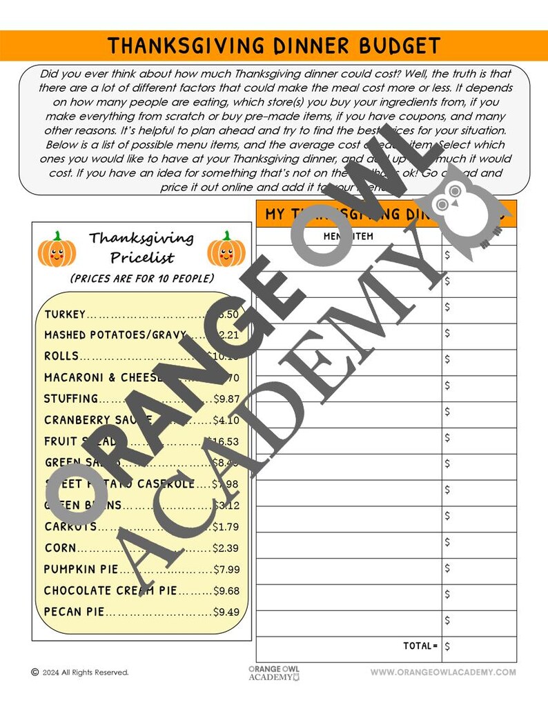 Money Worksheets for Kids - "thanksgiving Set" - 3 Printable Files ...