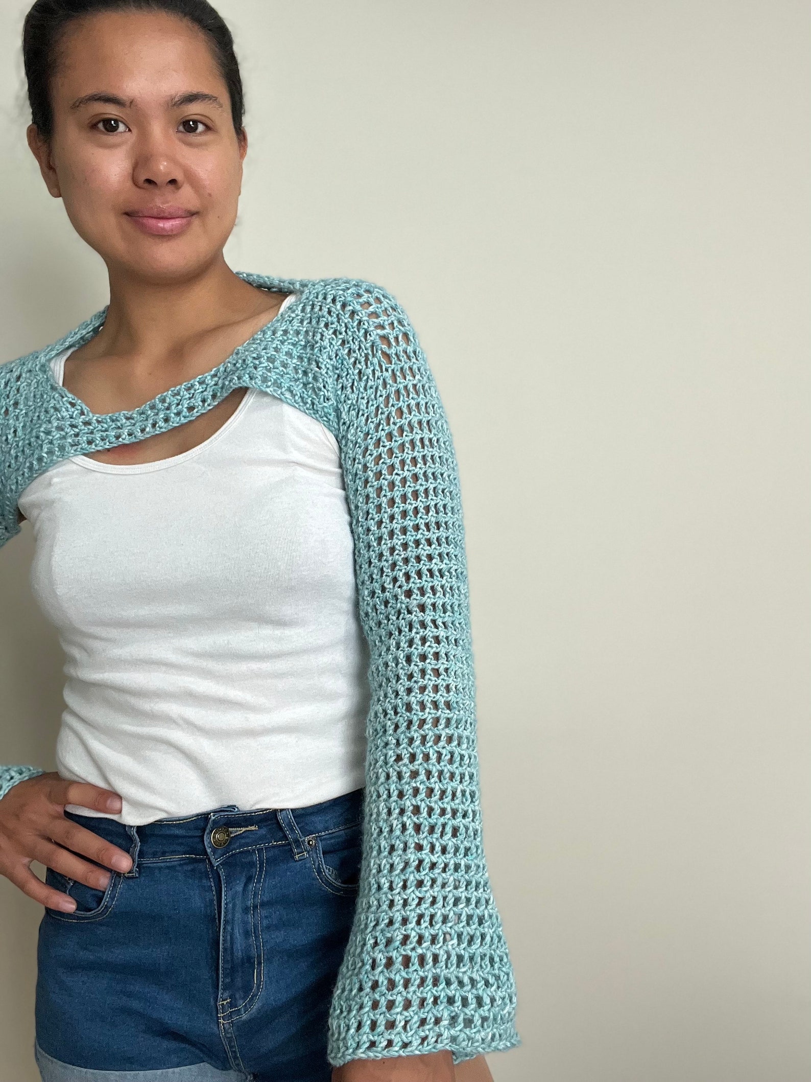 Crochet Mesh Shrug Pattern *digital File Only* - Etsy
