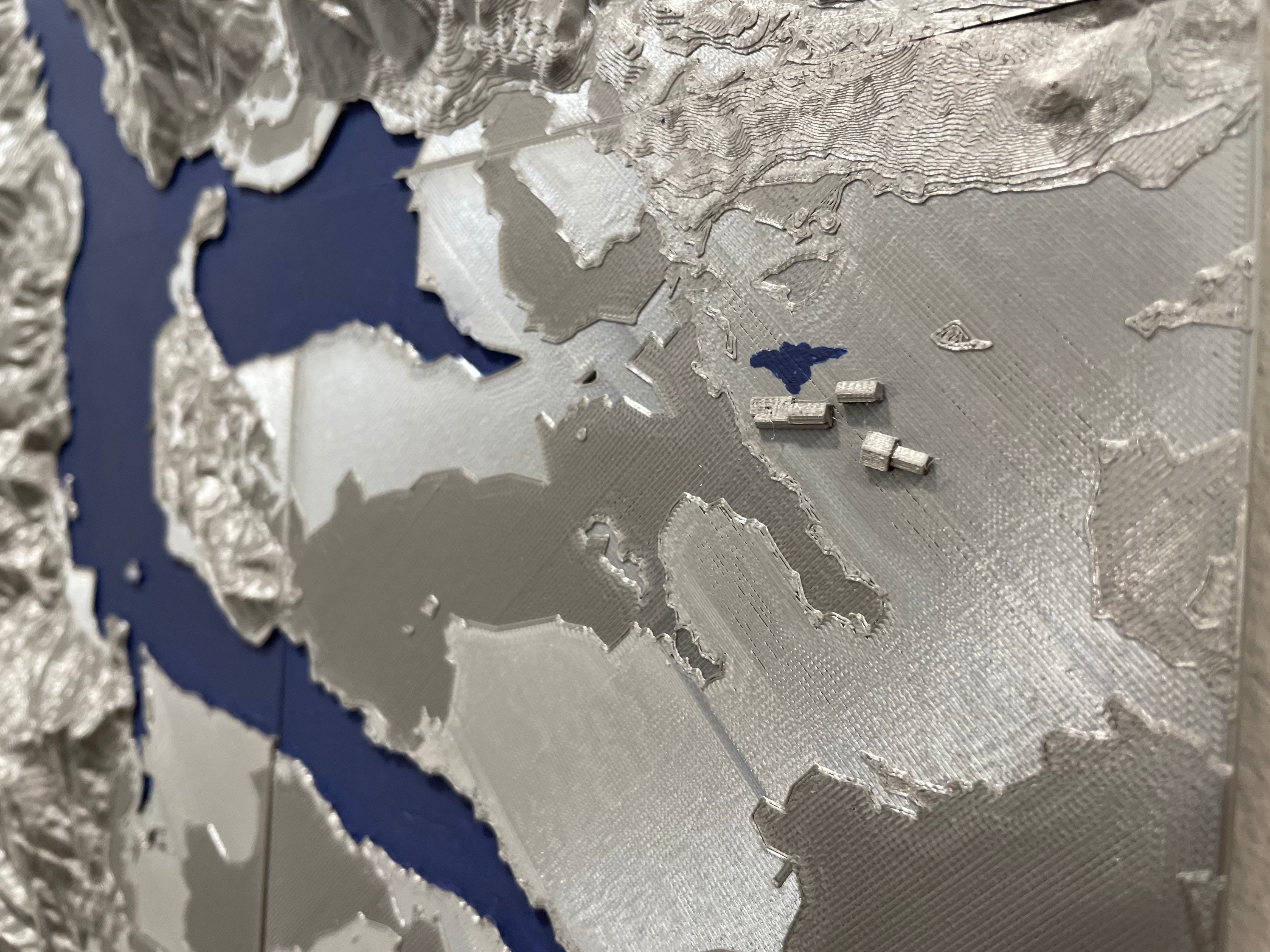 Custom Large 3D Topographic Map Wall Art 6x6, 12x12, 18x18, 24x24 ...