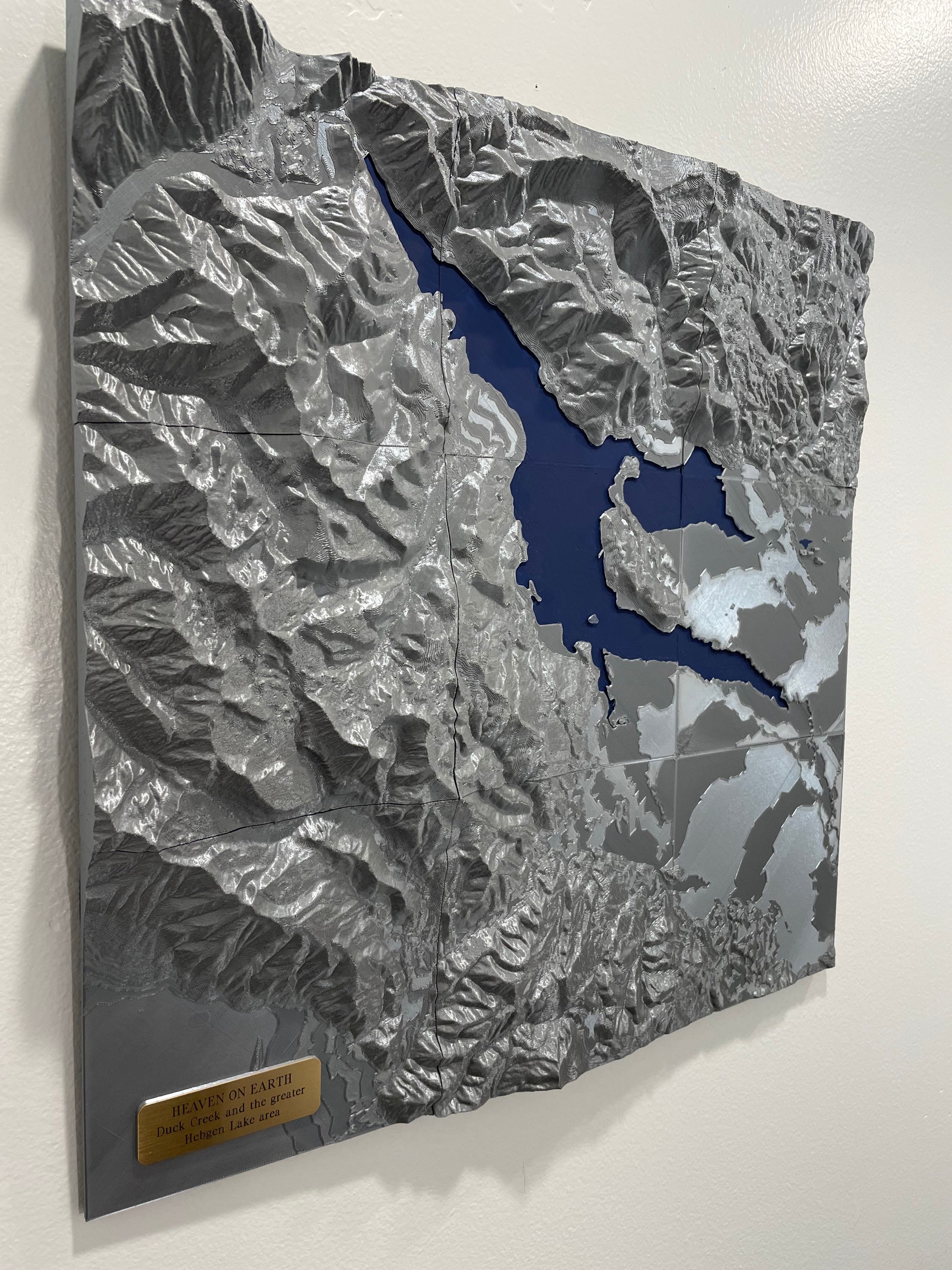 Custom Large 3D Topographic Map Wall Art 6x6, 12x12, 18x18, 24x24 ...