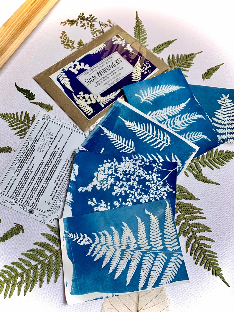 DIY Solar Printing Kit Craft Kit Cyanotype Kit Solar - Etsy