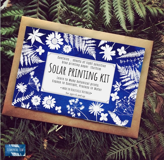 Cyanotype Kit 32* Sun Print Paper Kit Sun Art Paper Sensitivity Nature ...