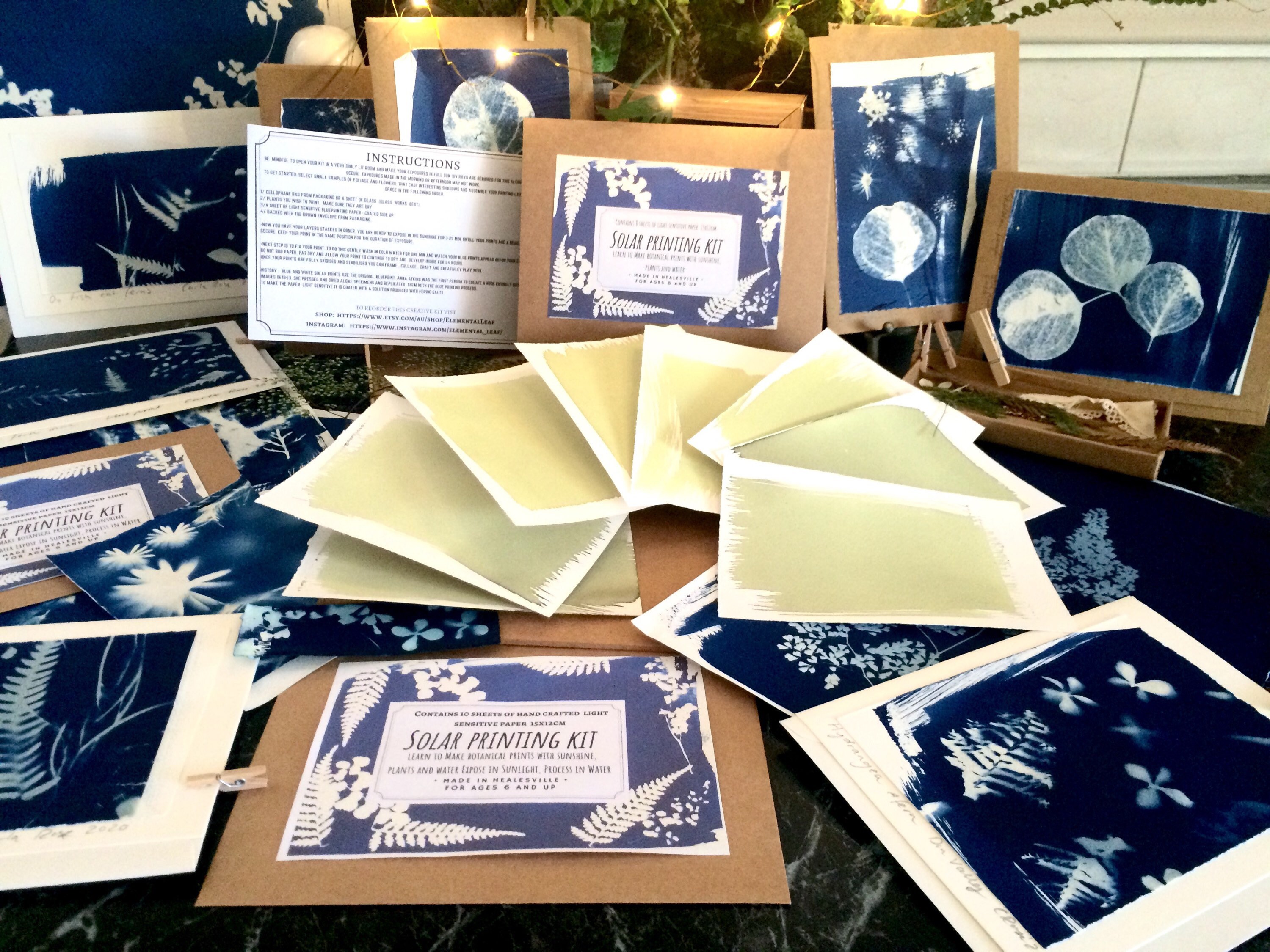 DIY Solar Printing Kit Craft Kit Cyanotype Kit Solar | Etsy Ireland