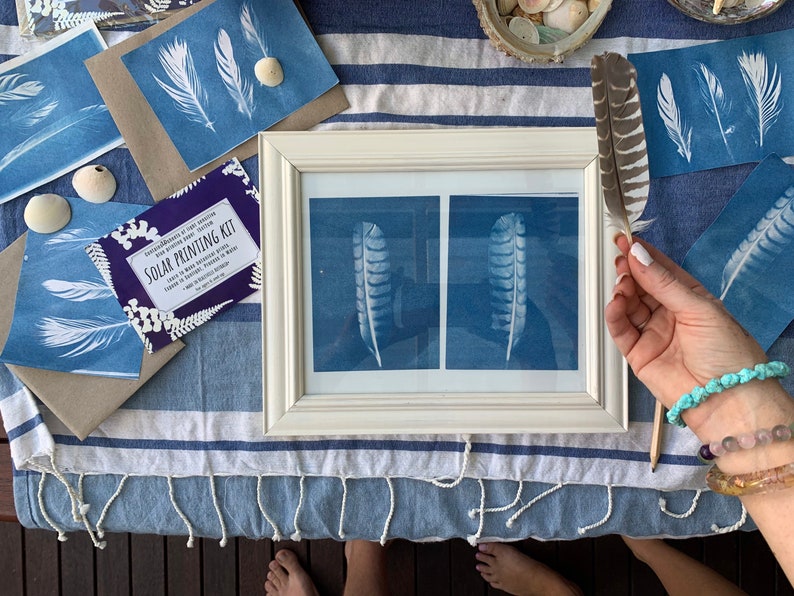 DIY Solar Printing Kit Craft Kit Cyanotype Kit Solar - Etsy