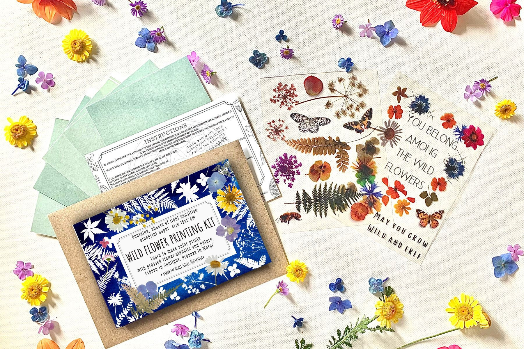 DIY Solar Printing Kit: Flower Stencil Sun Prints - Etsy