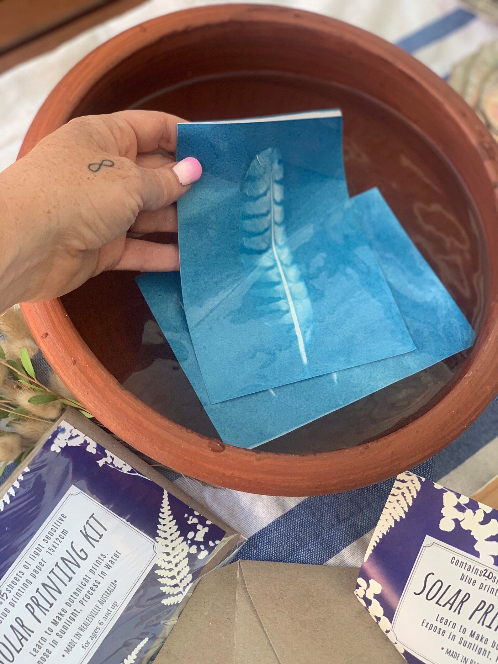DIY Solar Printing Kit Craft Kit Cyanotype Kit Solar - Etsy