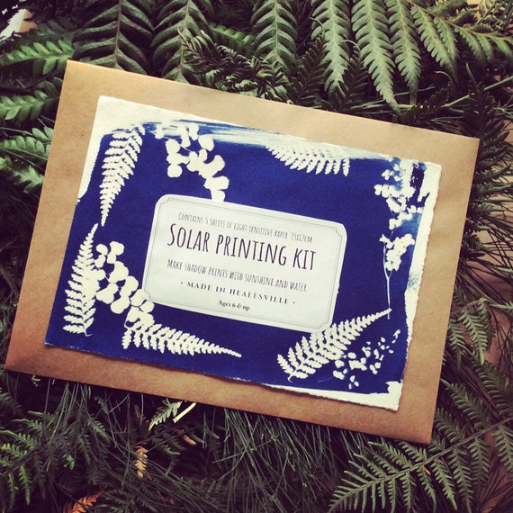 DIY Solar Printing Kit Craft Kit Cyanotype Kit Solar - Etsy