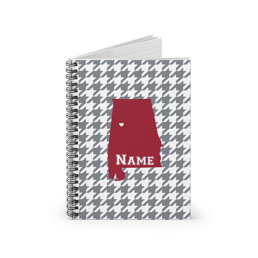 Custom Spiral Notebook Tuscaloosa Alabama 6x8 Personalized Notebooks ...