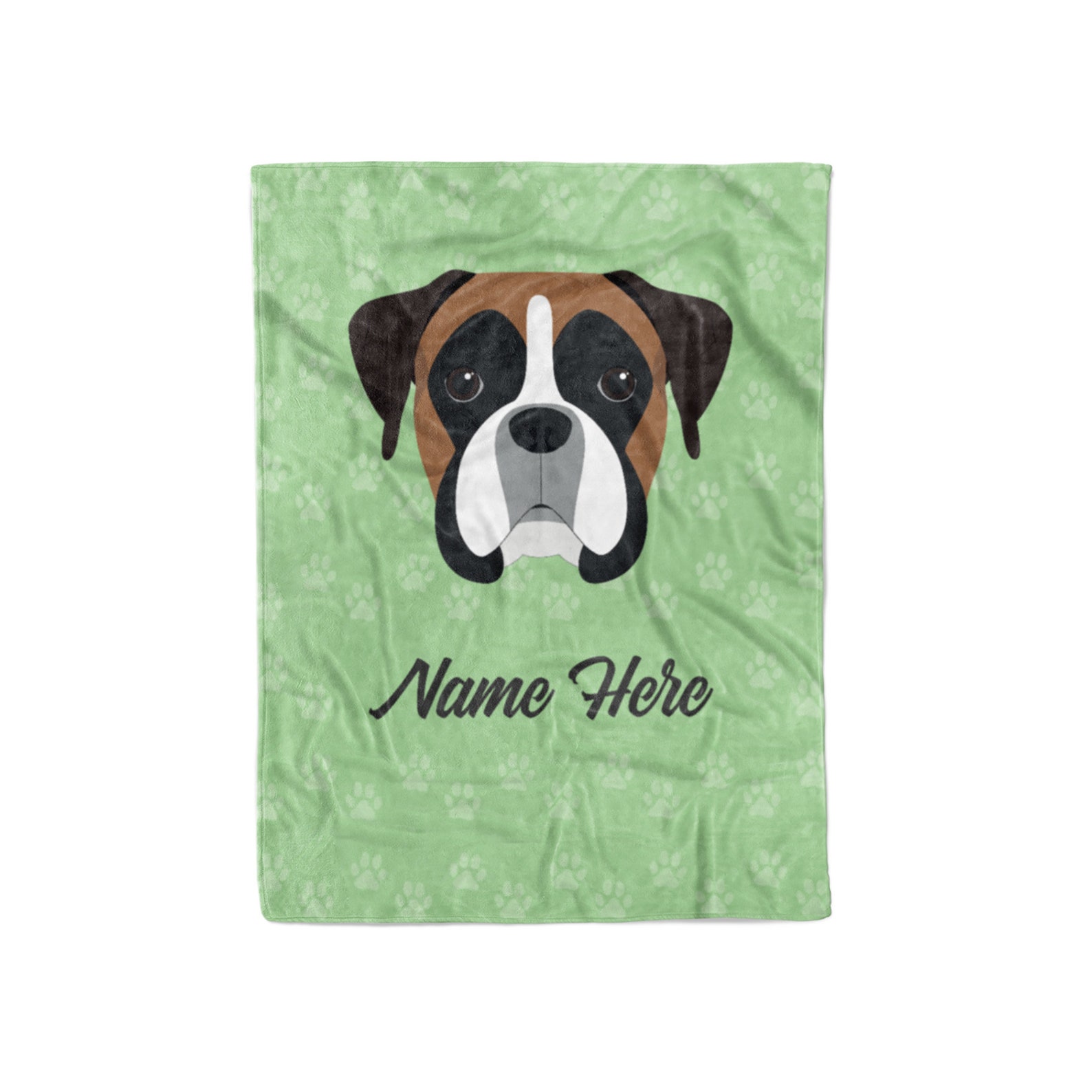 Boxer Personalized Custom Fleece and Sherpa Blankets With Your | Etsy