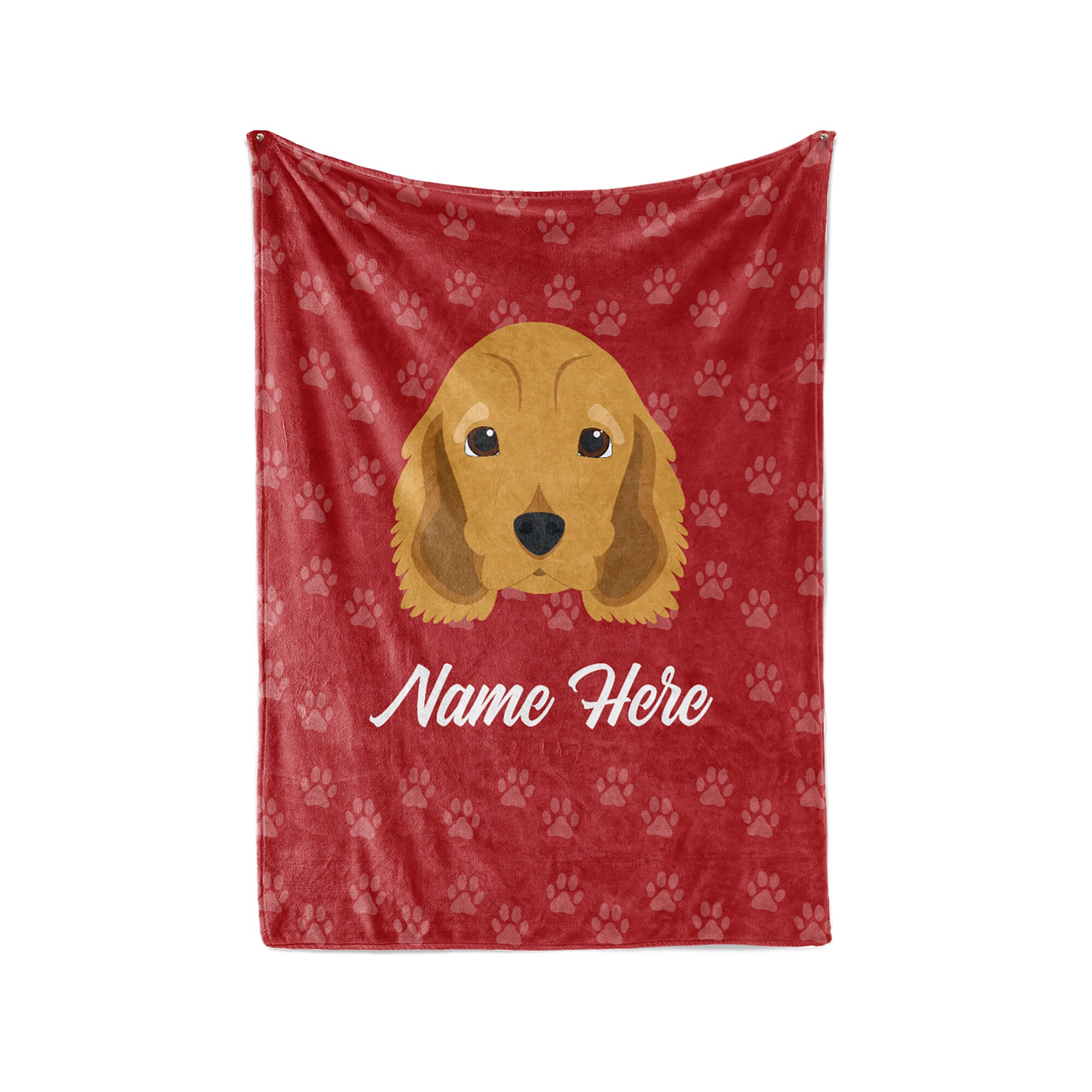 Cocker Spaniel Personalized Custom Fleece and Sherpa Blankets | Etsy