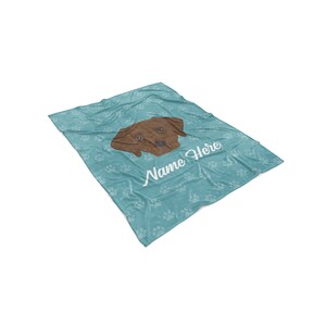 Chocolate Labrador Retriever Personalized Custom Fleece and Sherpa ...