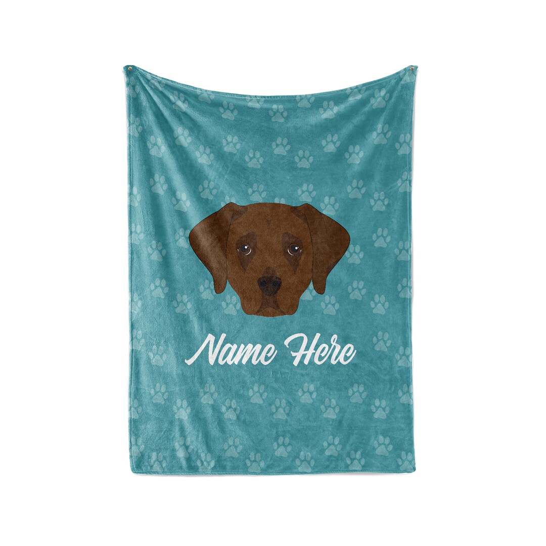 Chocolate Labrador Retriever Personalized Custom Fleece and Sherpa ...