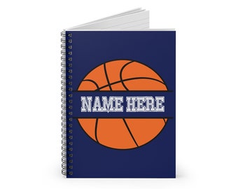 Hardcover Notebook with Custom Basketball Court Diagrams Basketball ...