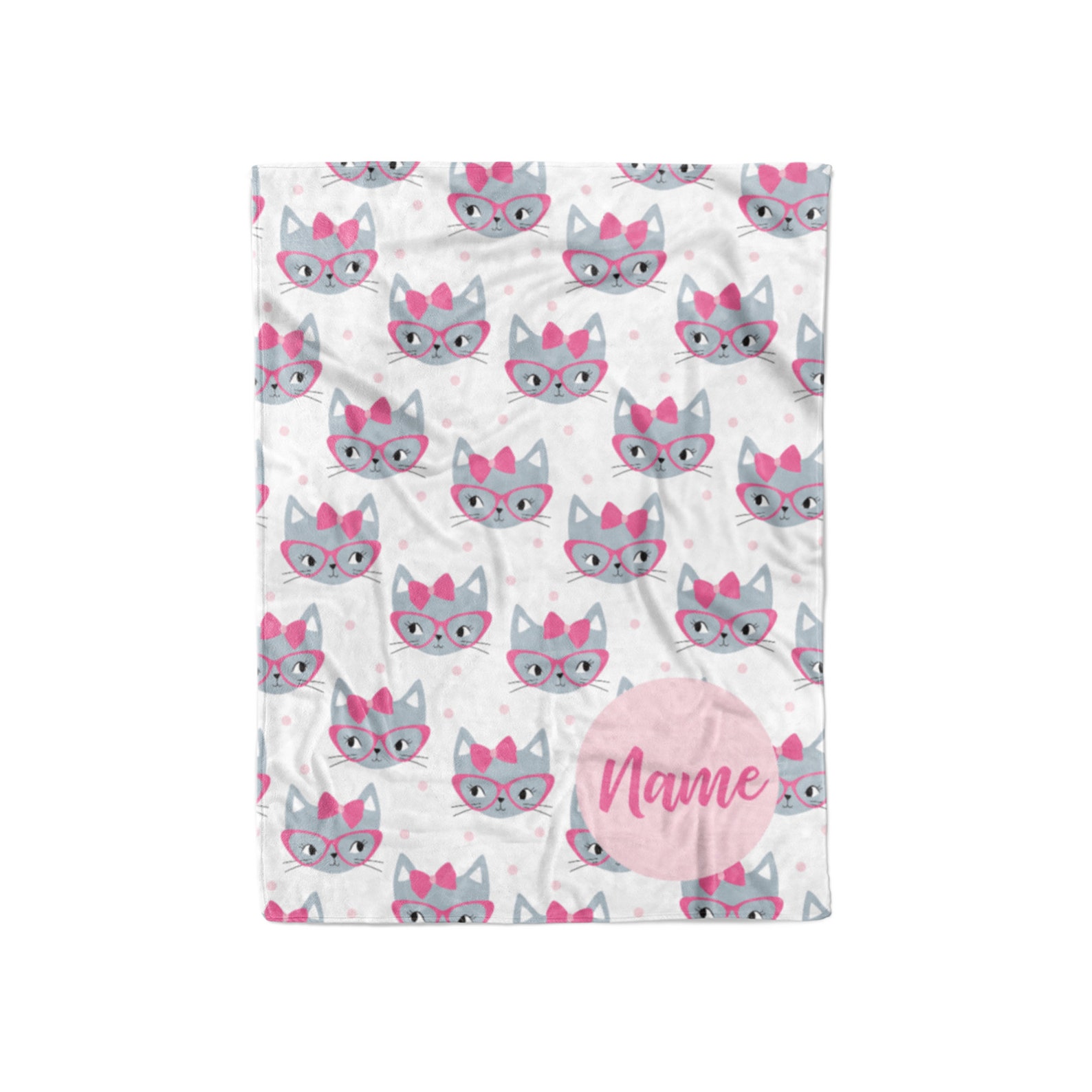 Cat Pattern Theme Personalized Fleece and Sherpa Blankets - Etsy