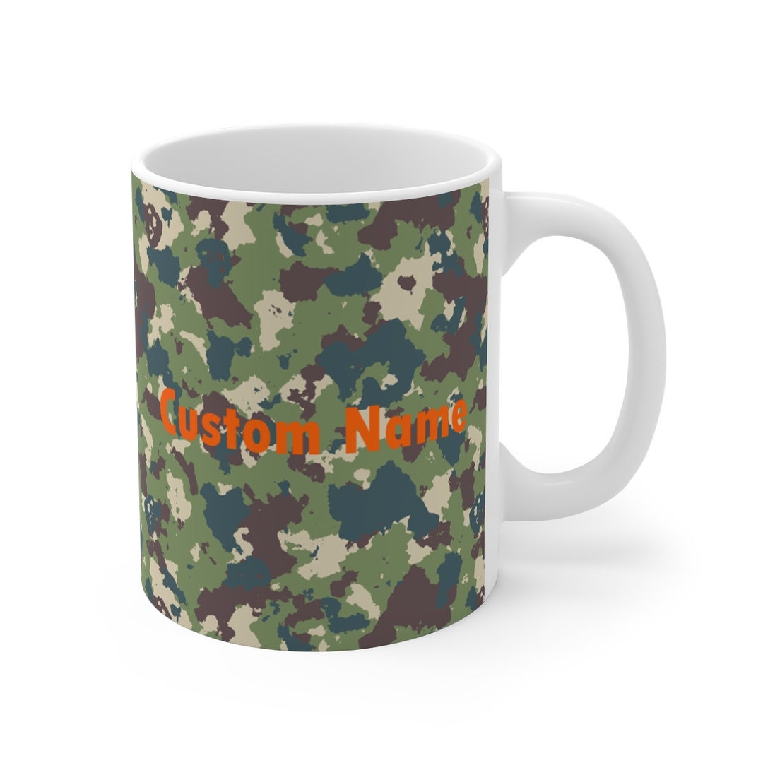 Custom Camo Coffee Mug Add Your Personalized Text to Our 11oz or 15oz ...
