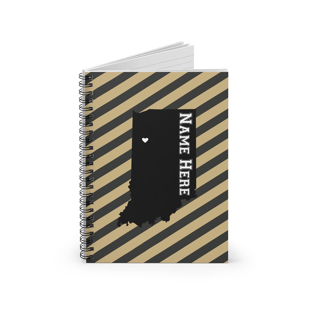 Custom Spiral Notebook West Lafayette Indiana 6x8 Personalized ...